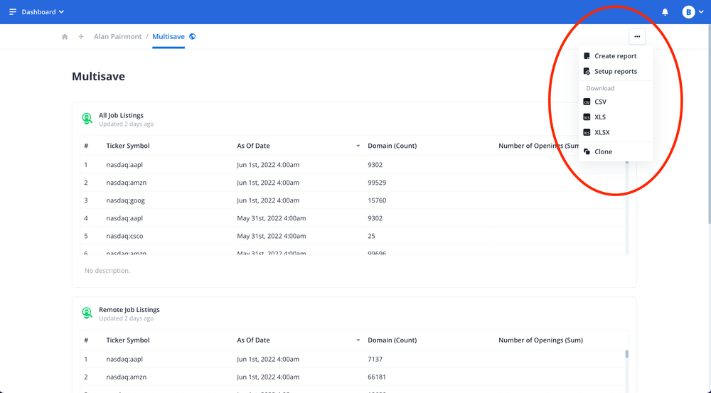 Thinknum Alternative Data